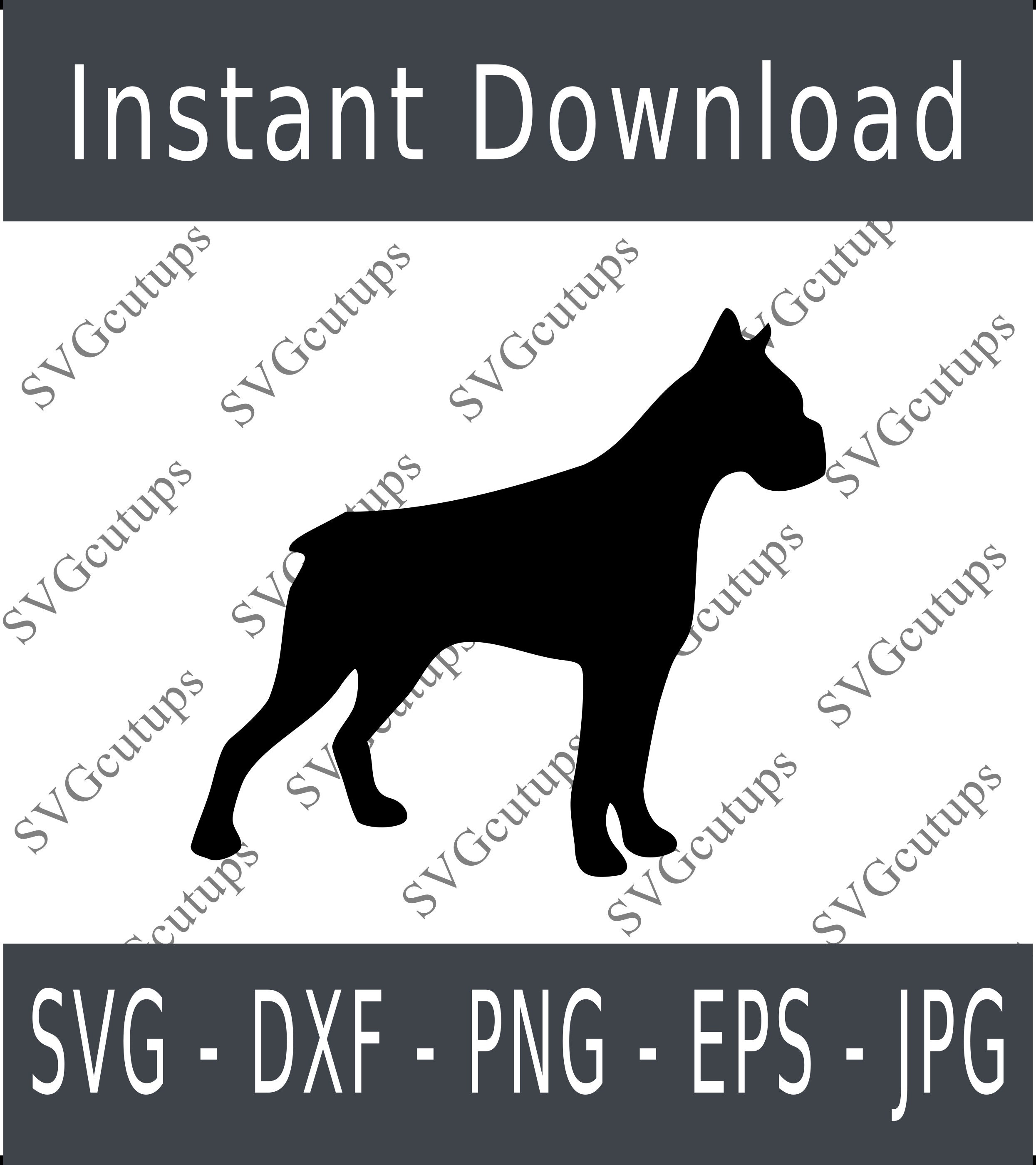 Boxer dog Svg Cut File SVG Dog Svg Digital Download - Etsy