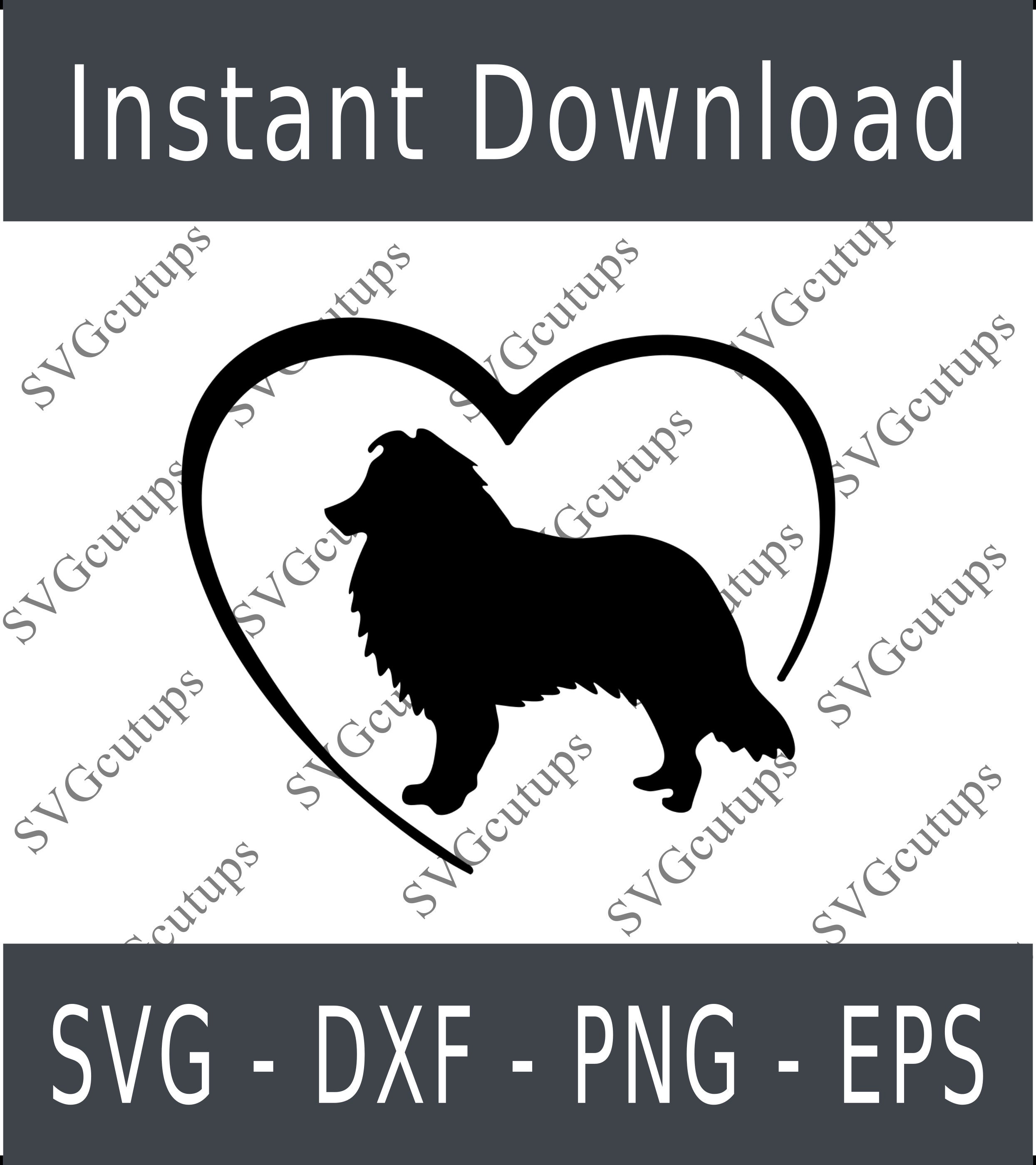 Shetland Sheepdog Svg Sheltie Silhouette Sheltie Cut File - Etsy