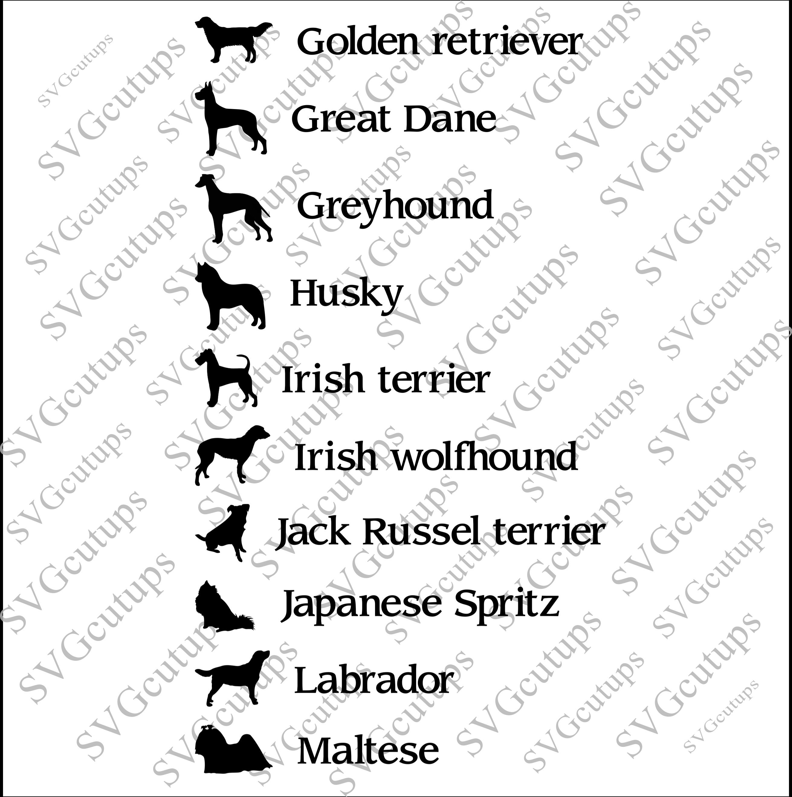 Dog heartbeat svg bundle dog breed svg bundle dog car decal | Etsy