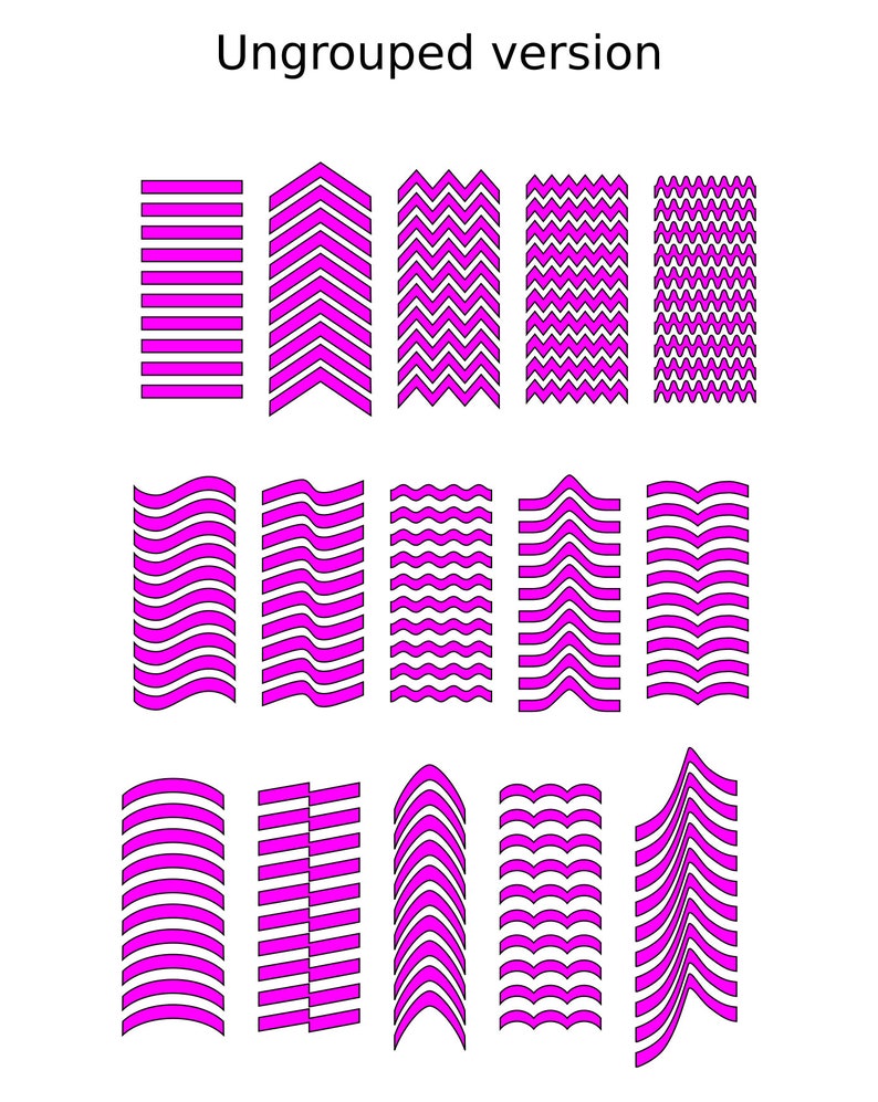 Nail Art SVG File Classic Manicure Guides Nail Stencils Svg - Etsy