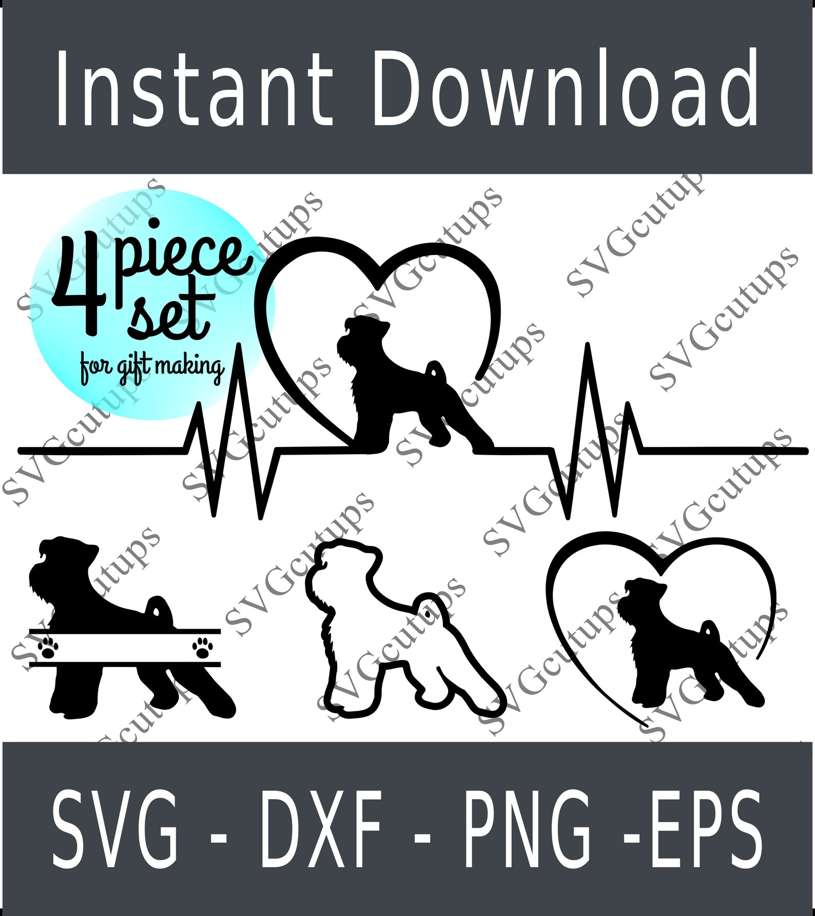 Schnauzer Svg Schnauzer Dxf Schnauzer Eps Schnauzer Cut | Etsy