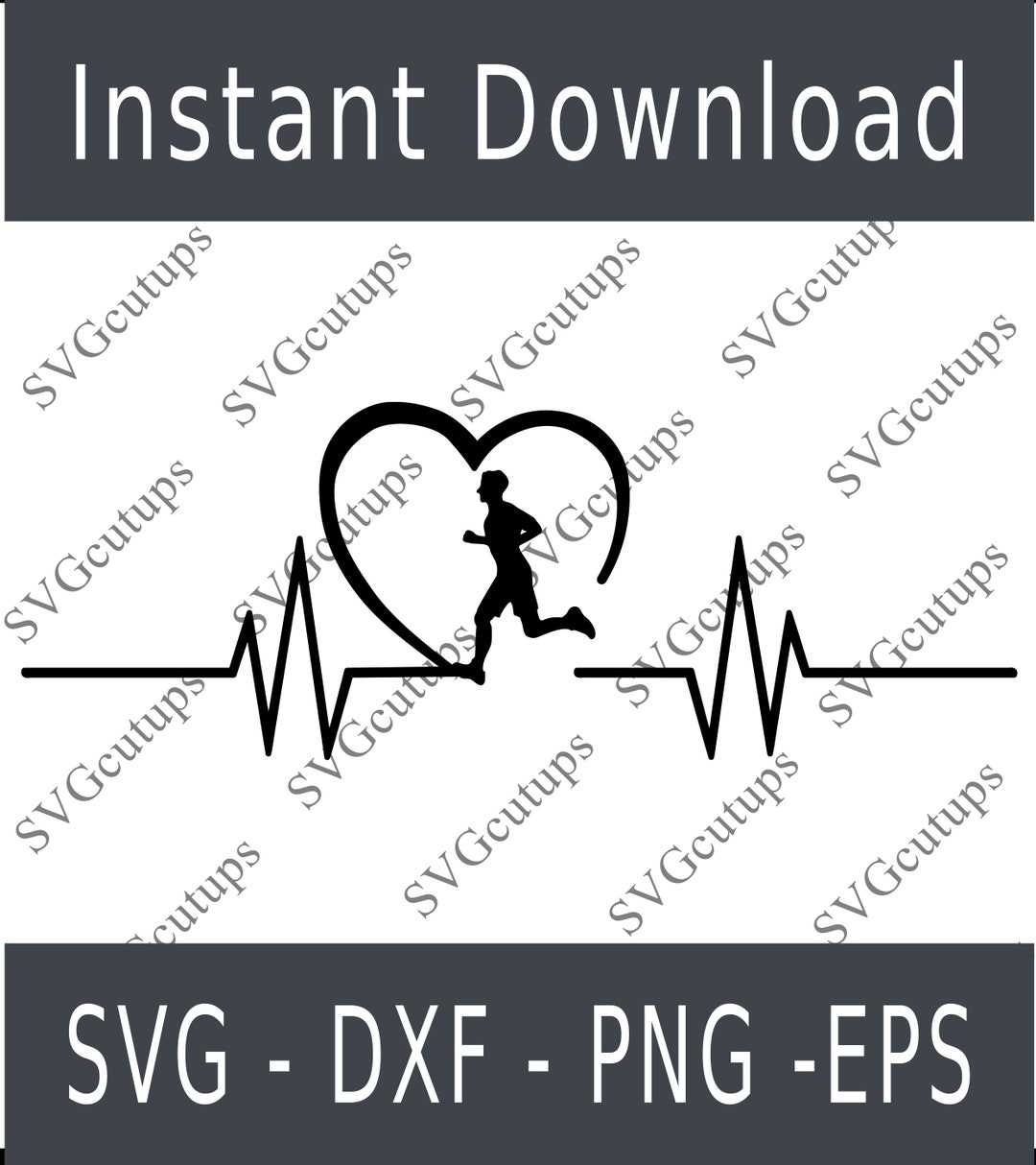 Running Heartbeat Svg, Guy Running Svg, Runner Svg, Running Svg, Cut ...