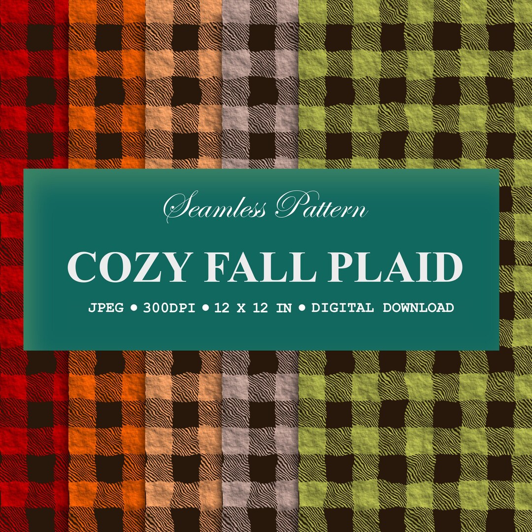 Tattered Plaid, Seamless Pattern, SVG and PNG Files, These Can Be Use ...