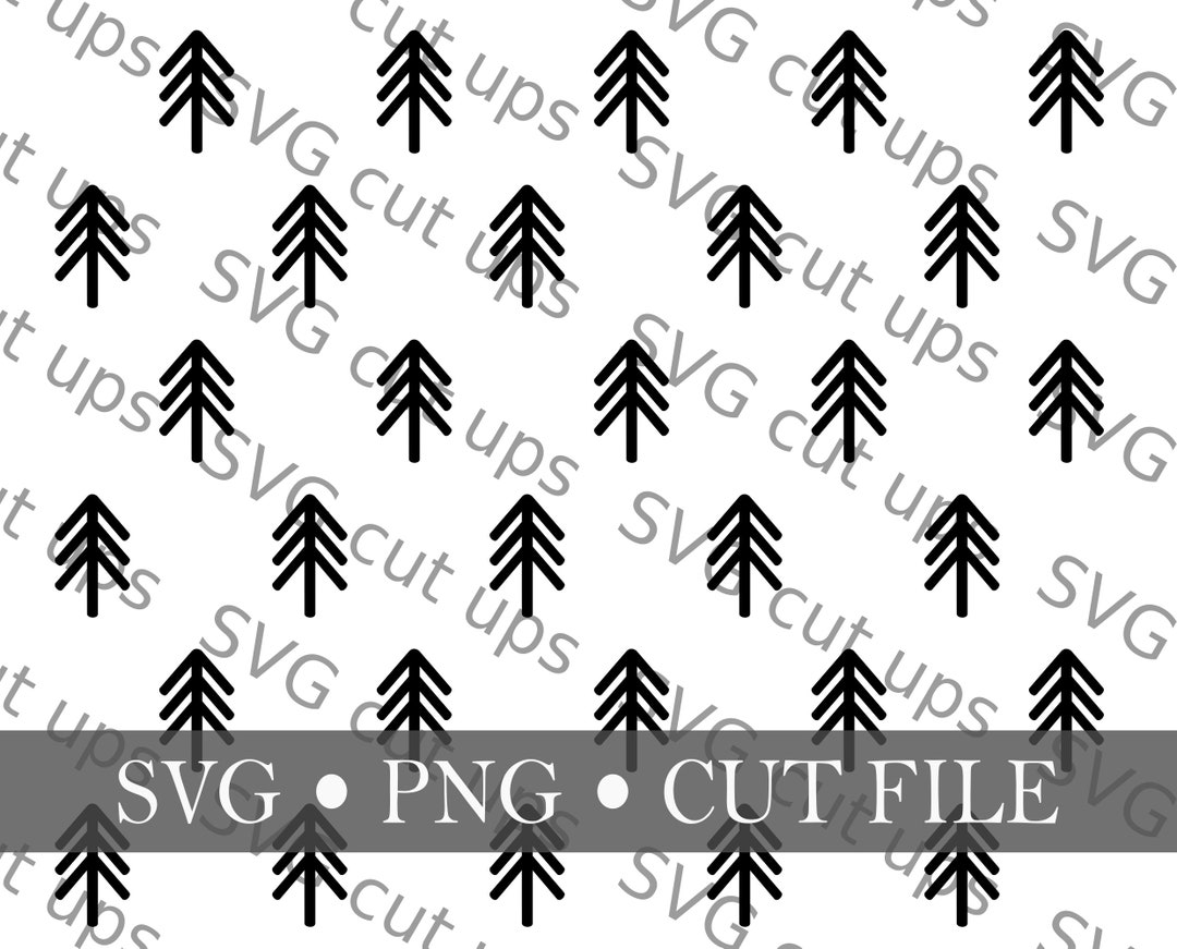 Pine Tree Seamless Pattern, SVG and PNG Files, Pattern for Cricut - Etsy