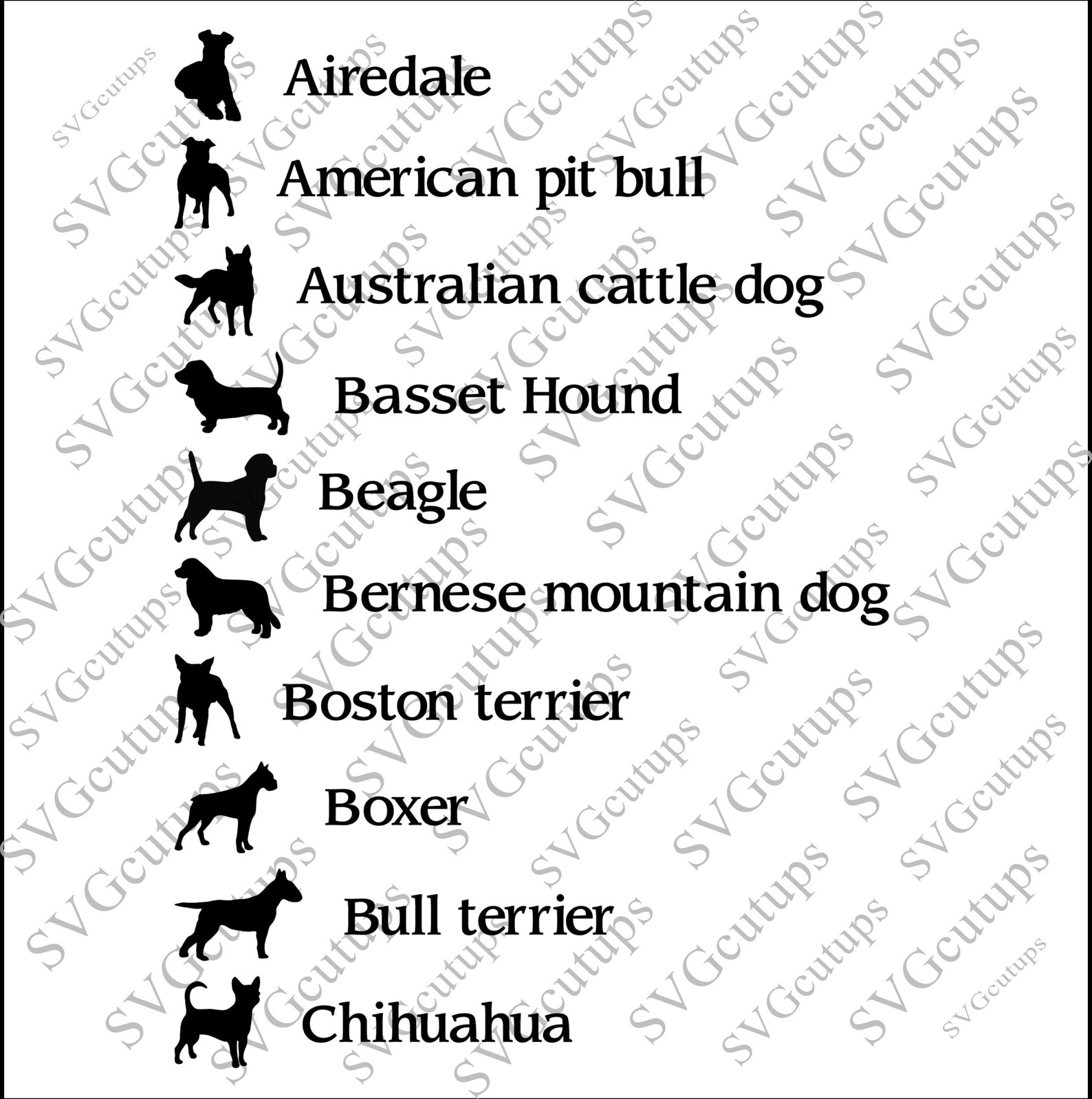 Dog heartbeat svg bundle dog breed svg bundle dog car decal | Etsy