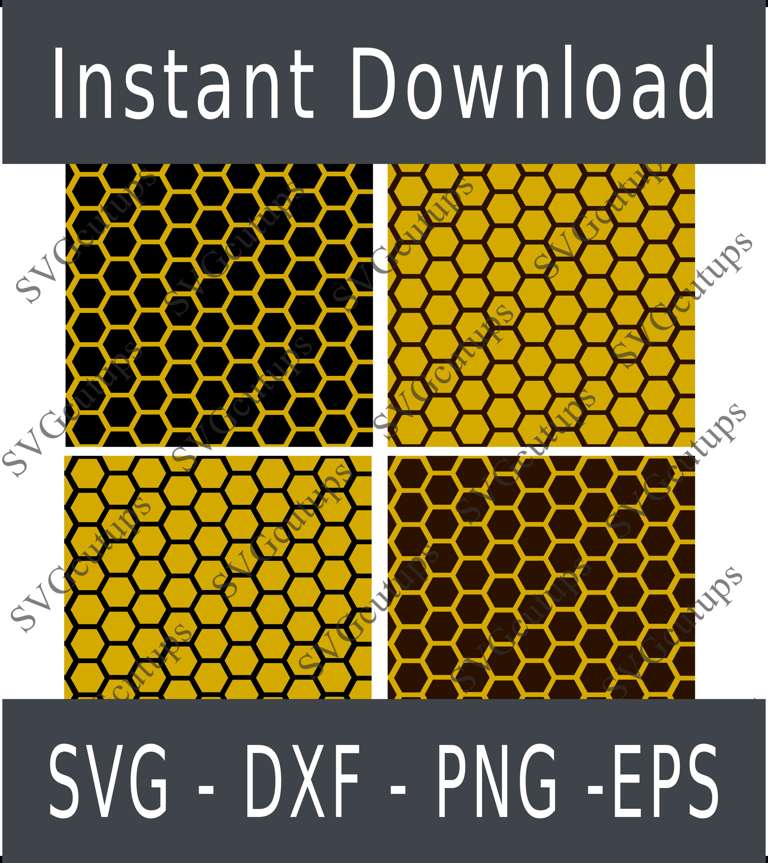 Honeycomb Pattern Svg Pattern svg Honeycomb Dxf Pattern for | Etsy