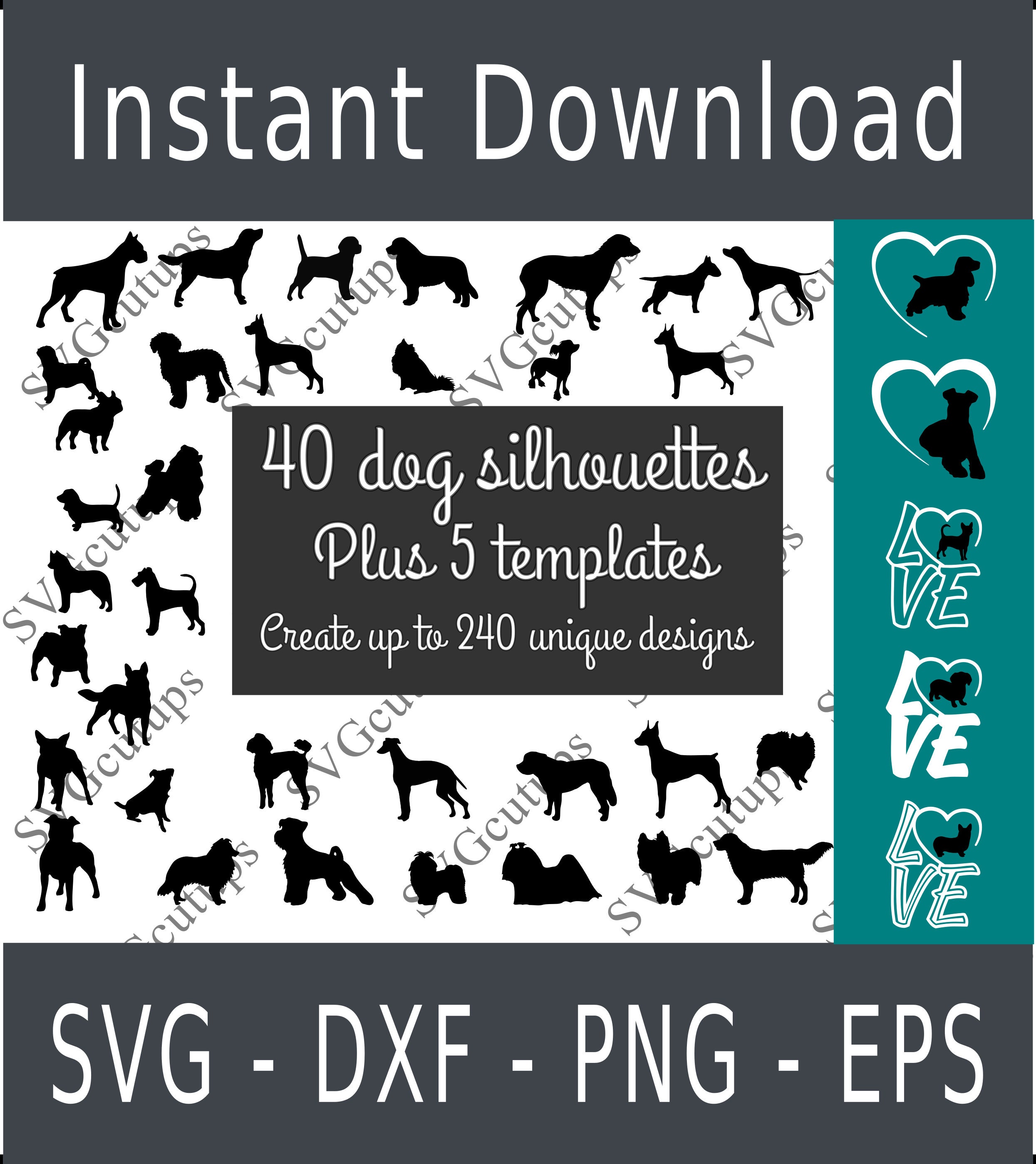 Dog Svg Bundle Dog Breed Svg Bundle Dog Silhouette Svg Dog | Etsy