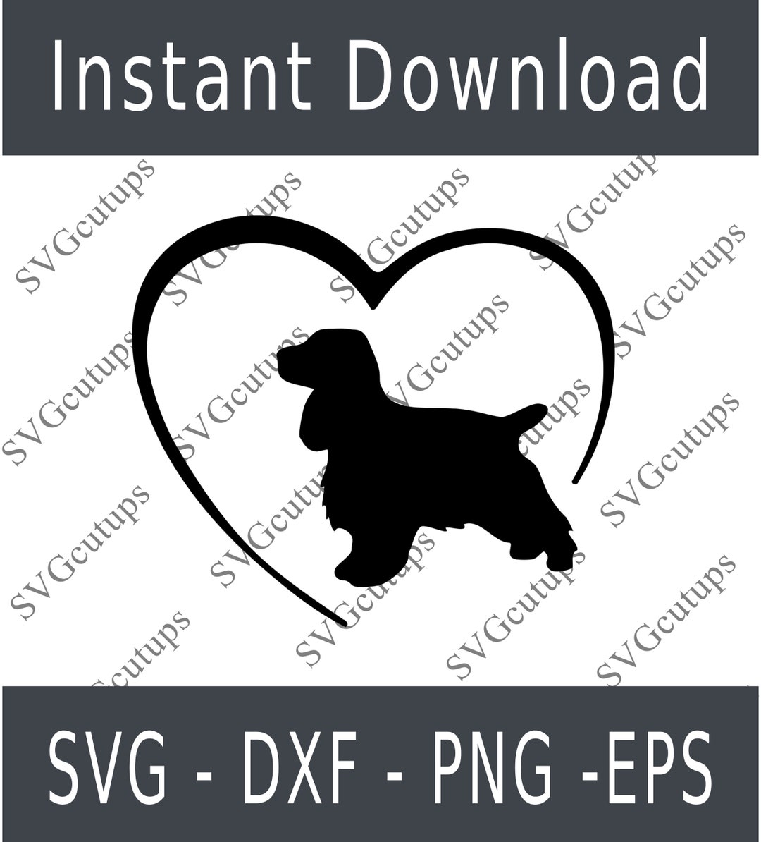 Cocker Spaniel Svg, Cocker Spaniel Cut File, Cocker Spaniel Eps, Cocker ...