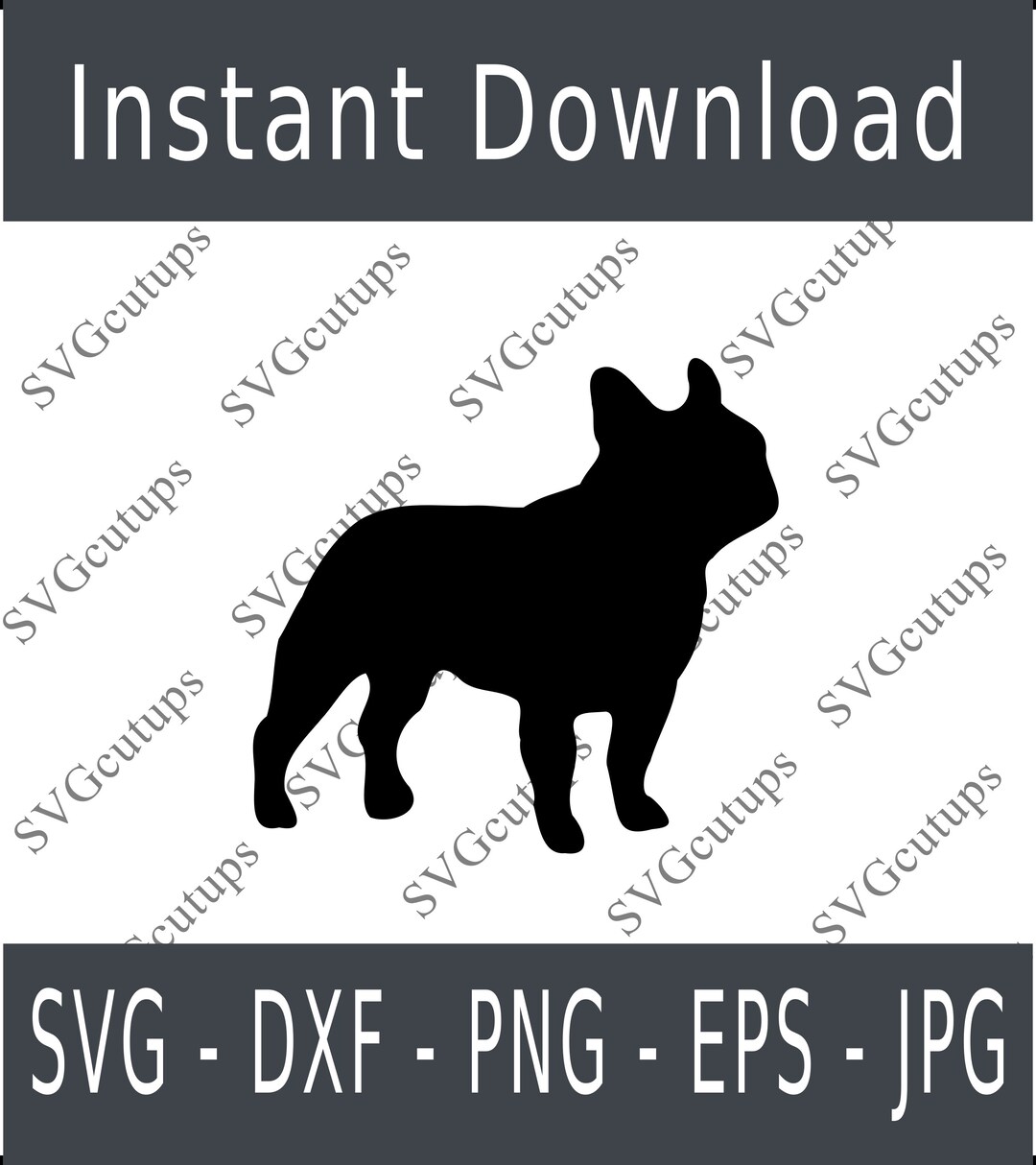 French Bulldog Svg, French Bulldog Dxf, French Bulldog Png, Cut File ...