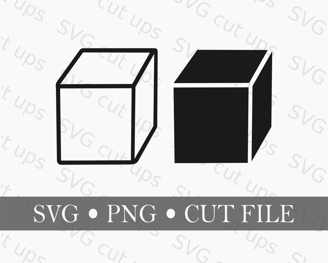 2D Cube, SVG, PNG, Cut File for Cricut - Etsy