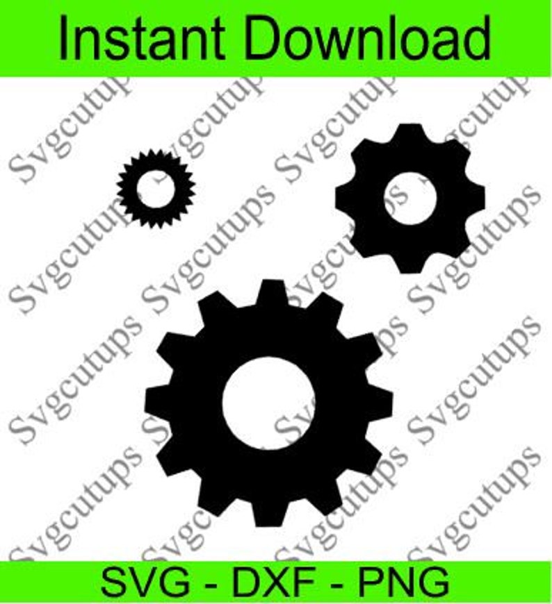 Simple Gears Svg Cut File Digital Download Cut File for - Etsy