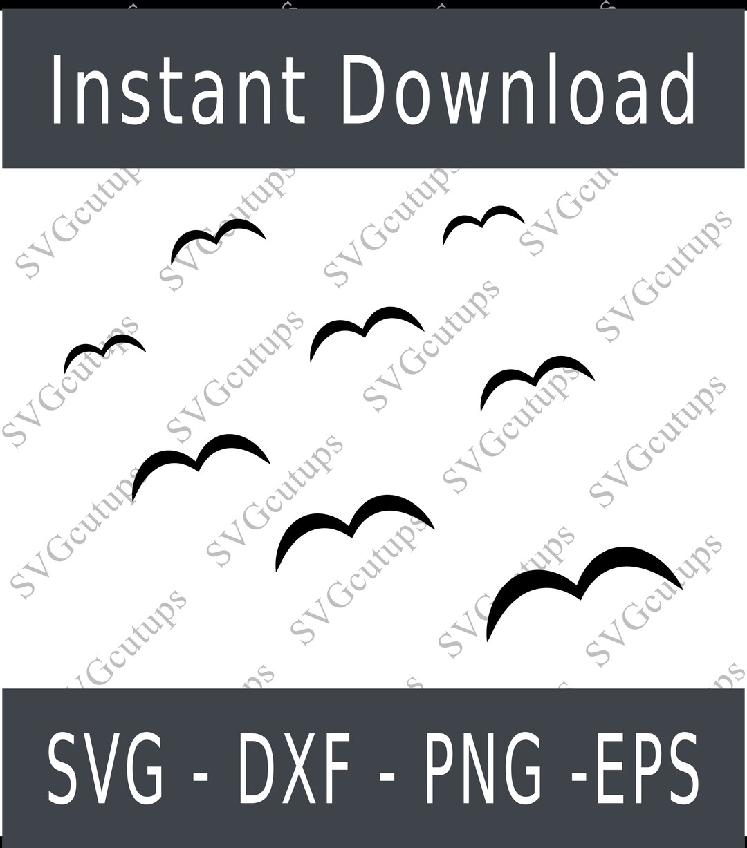Flock of Birds Svg, Bird Svg, Seagull Svg, Flock of Birds Cut File ...