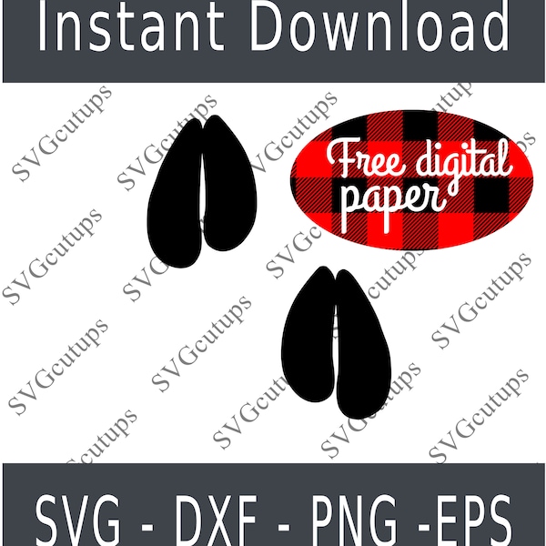 Deer Track Svg - Etsy