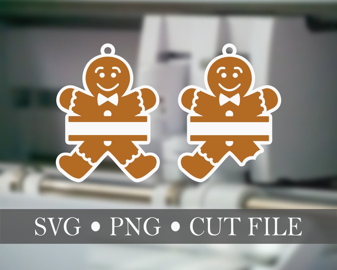 Gingerbread Man, Christmas Gift Tags, SVG, PNG, Cut File for Cricut - Etsy