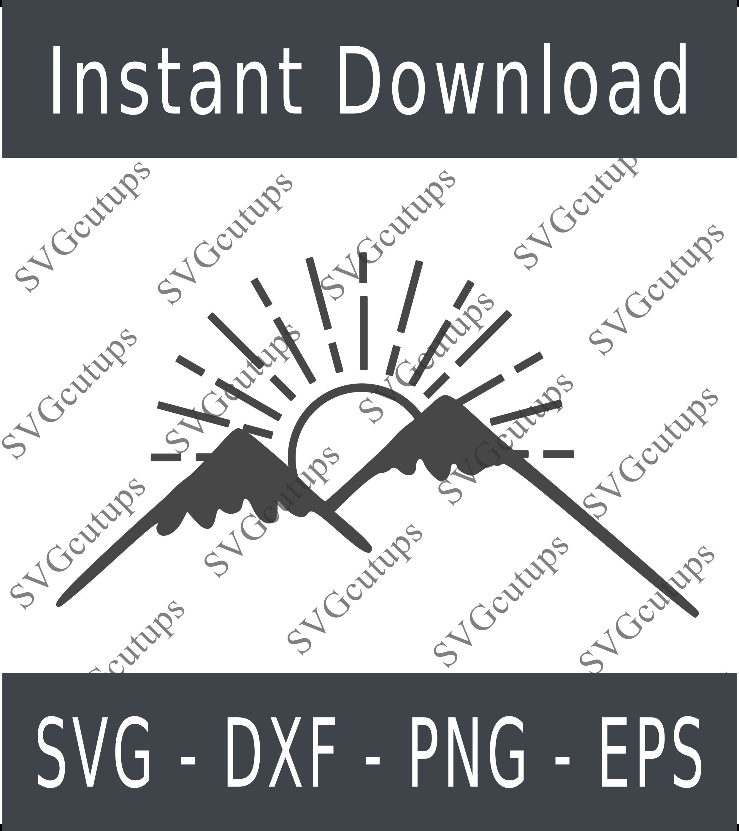 Sunrise over mountains svg Outdoors svg dxf mountains cut | Etsy