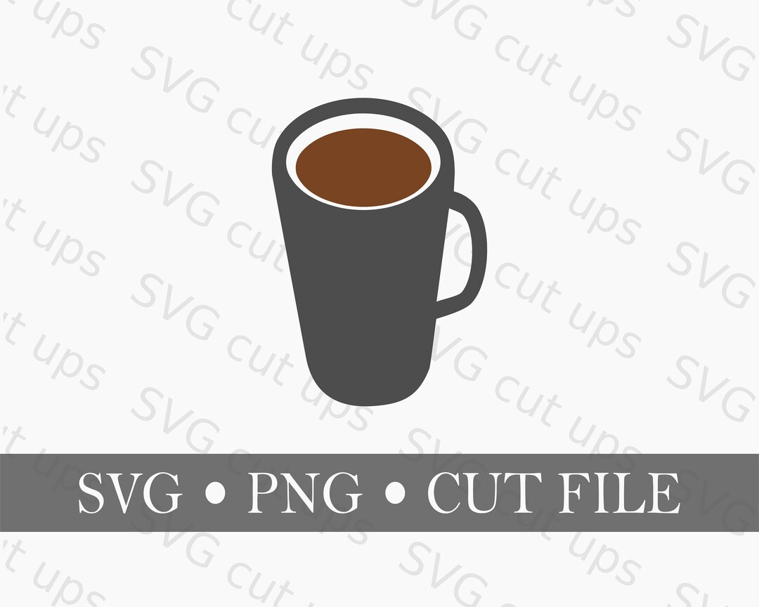 Tall Coffee Cup SVG PNG Cut File for Cricut - Etsy