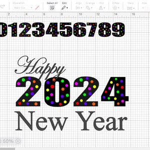 Rainbow Confetti Numbers, SVG and PNG Files, Clip Art - Etsy