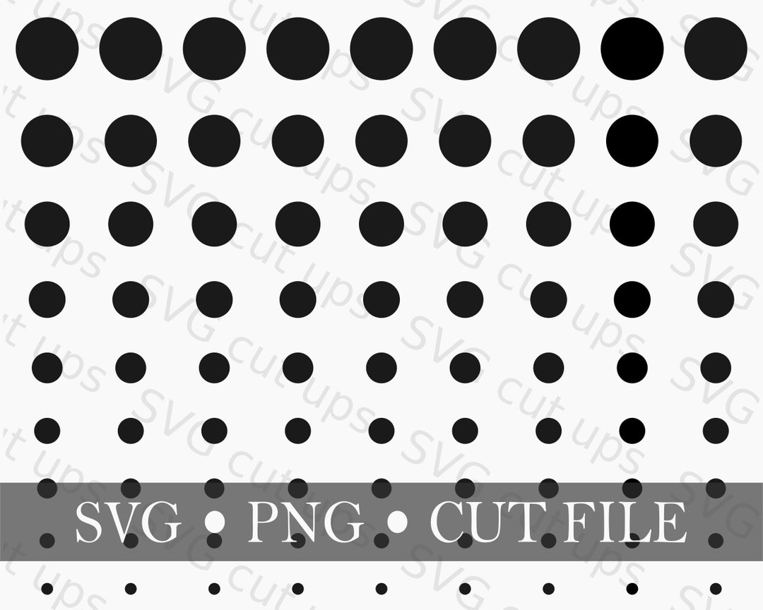 Large Dot Gradient, Halftone Pattern, SVG and PNG Files - Etsy