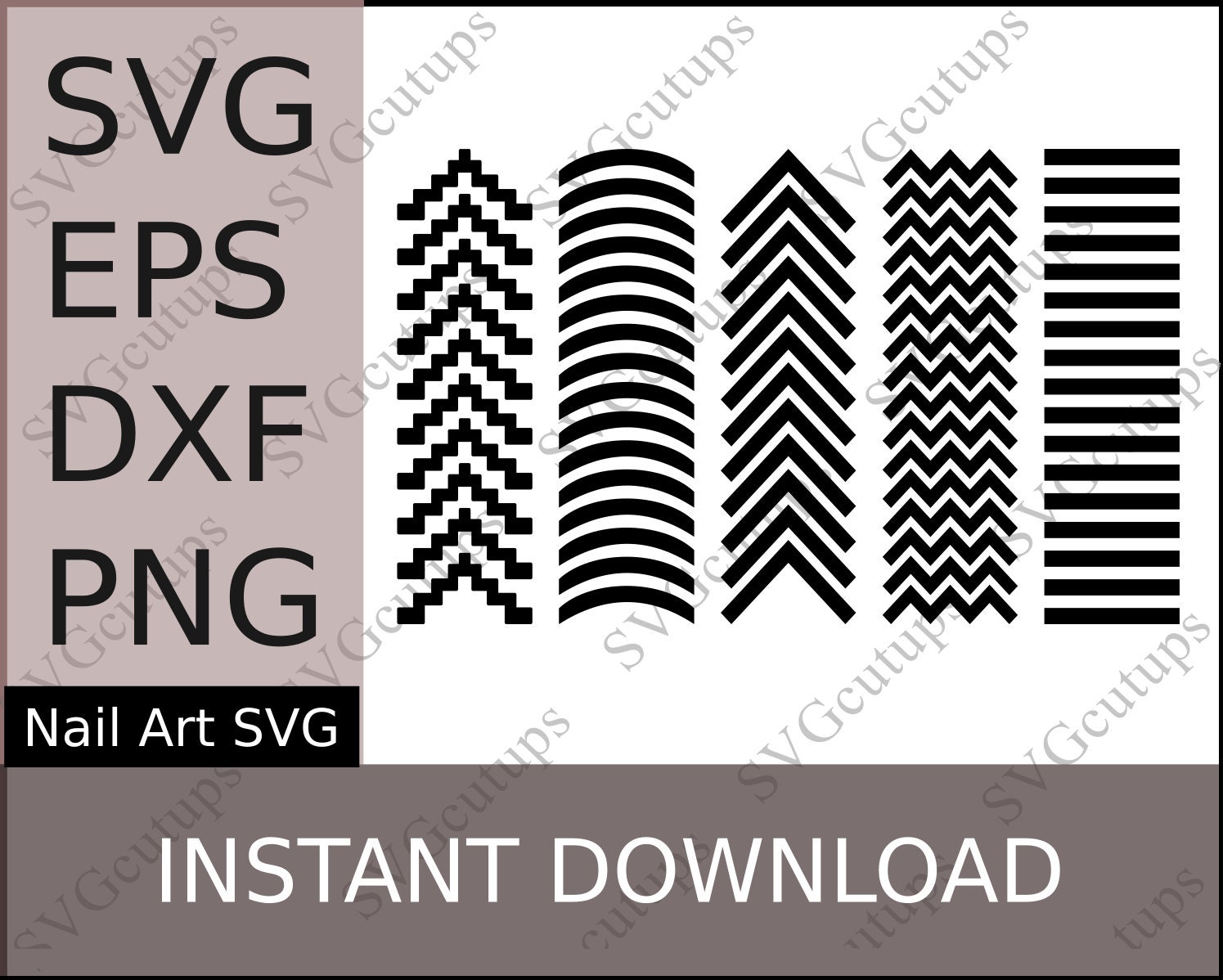 Nail Art SVG File Basic Nail Guides Svg Nail Stencils Svg - Etsy Canada