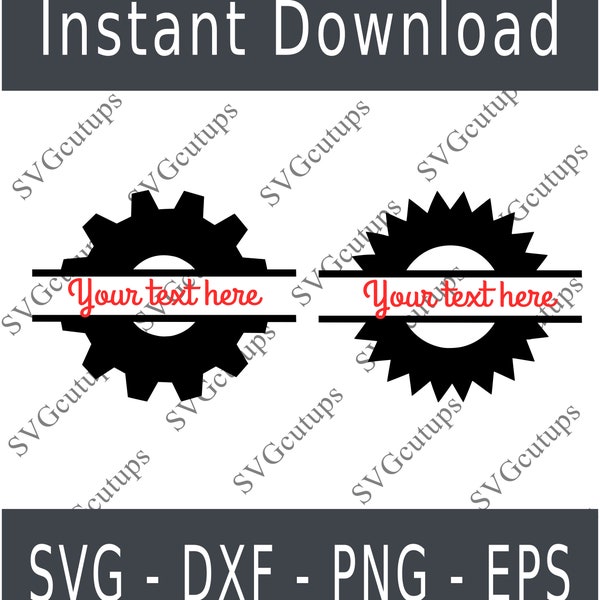 Split Gear Svg - Etsy