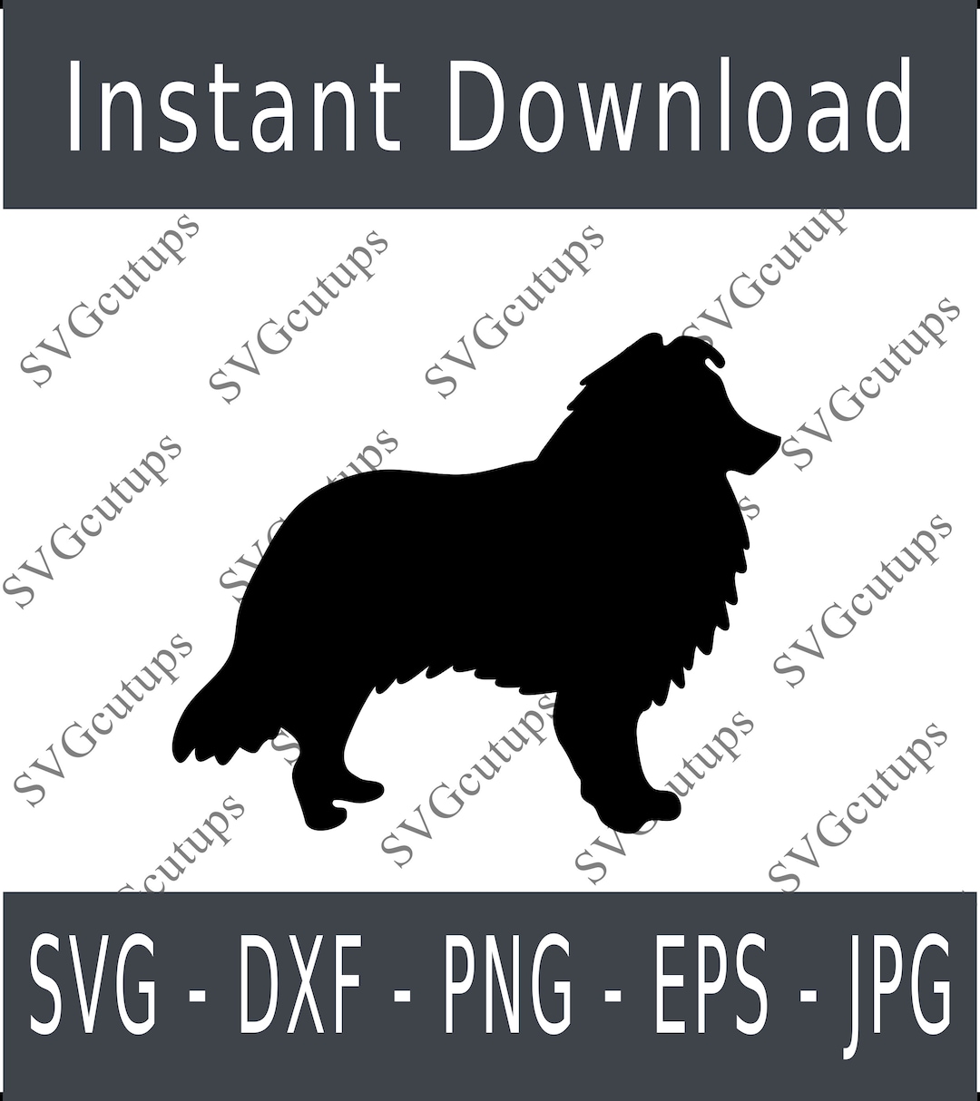 Shetland Sheepdog Svg, Sheltie Silhouette, Sheltie Cut File, Sheltie ...