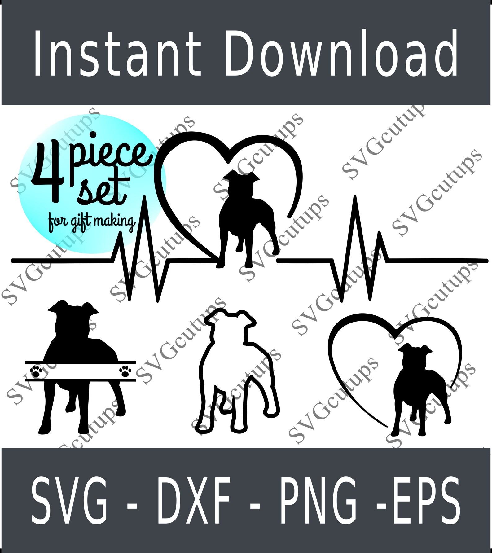 American Pit Bull Svg, Pit Bull Dxf, Pit Bull Png, Pit Bull Eps, Pit ...