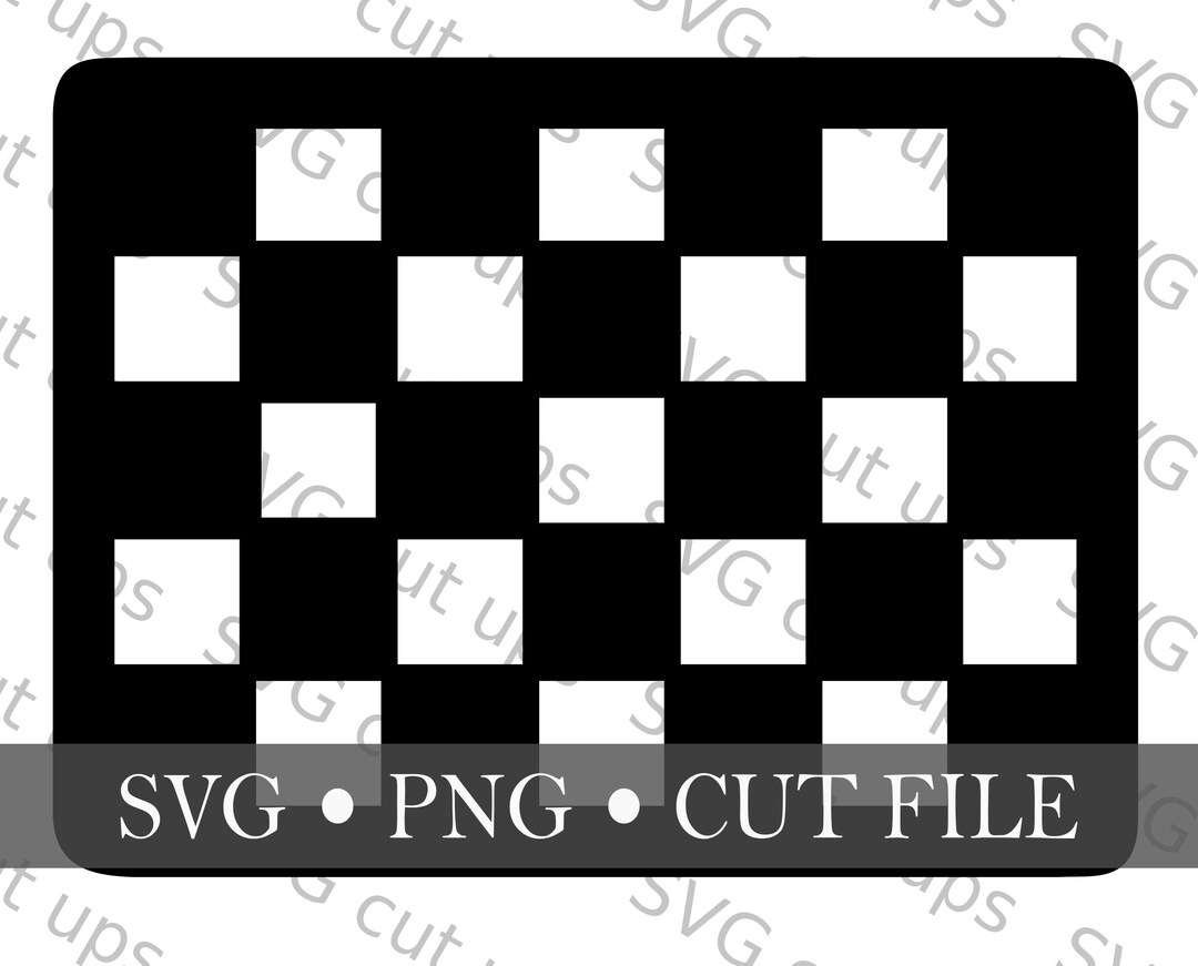 Checkers Pattern for Stencils, SVG and PNG Files, Cut File for Cricut ...