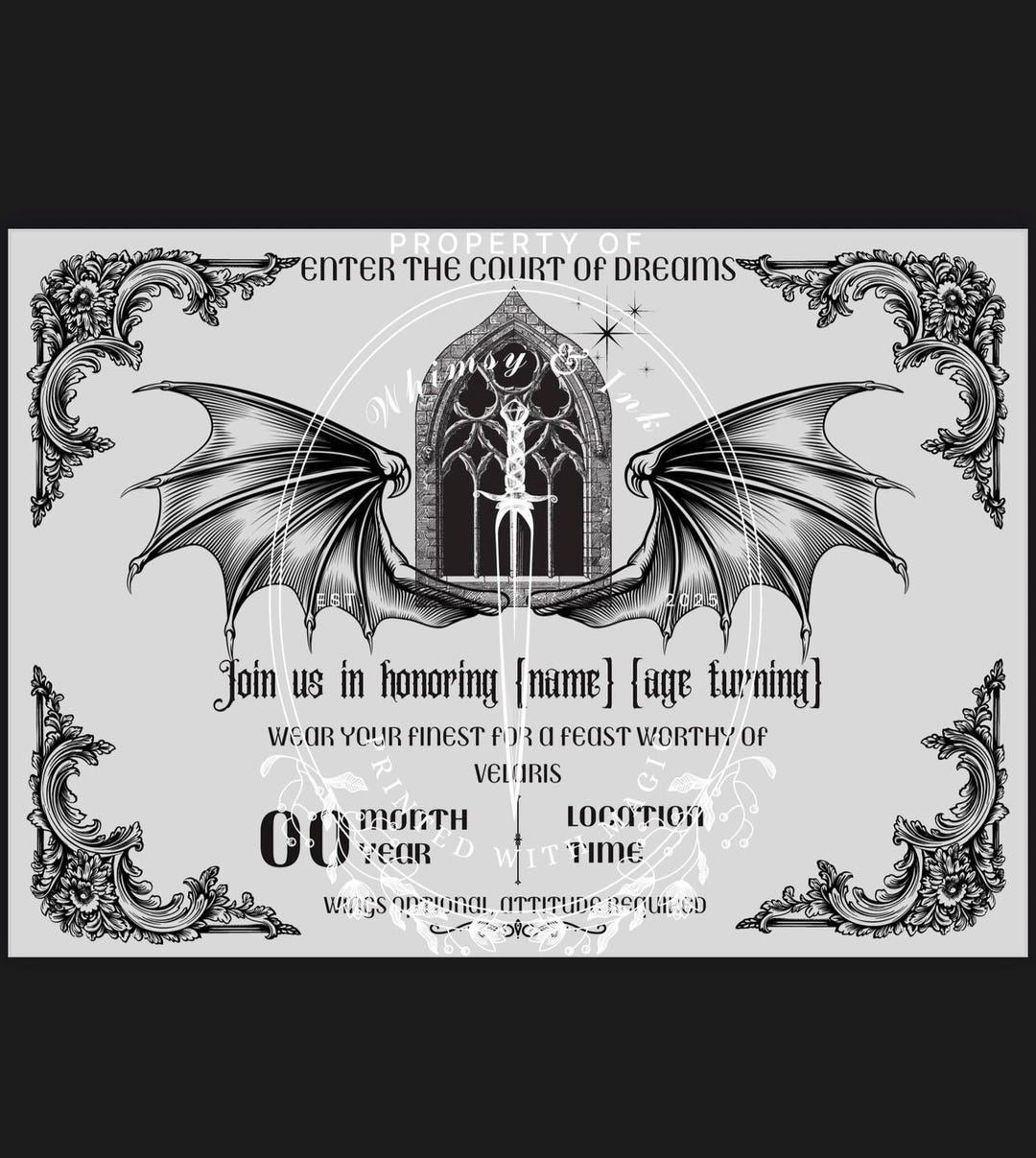ACOTAR Velaris Party Invitation - Etsy