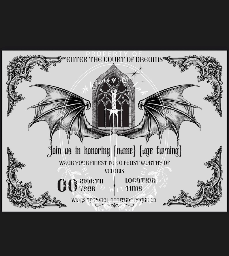 ACOTAR Velaris Party Invitation - Etsy