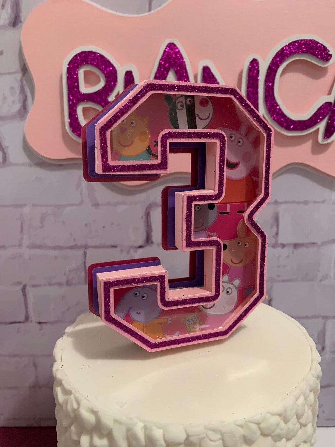 Caketopper digital SVG Number 3 Peppa Pig - Etsy