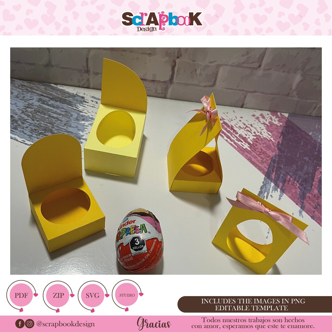 Boxes Box Cutting File SVG Cameo Egg Kinder Easter - Etsy