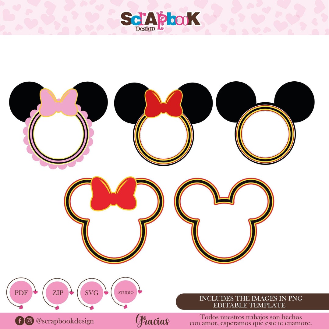 Minnie and Mickey Mouse Shaker Cake Topper Bases SVG - Etsy