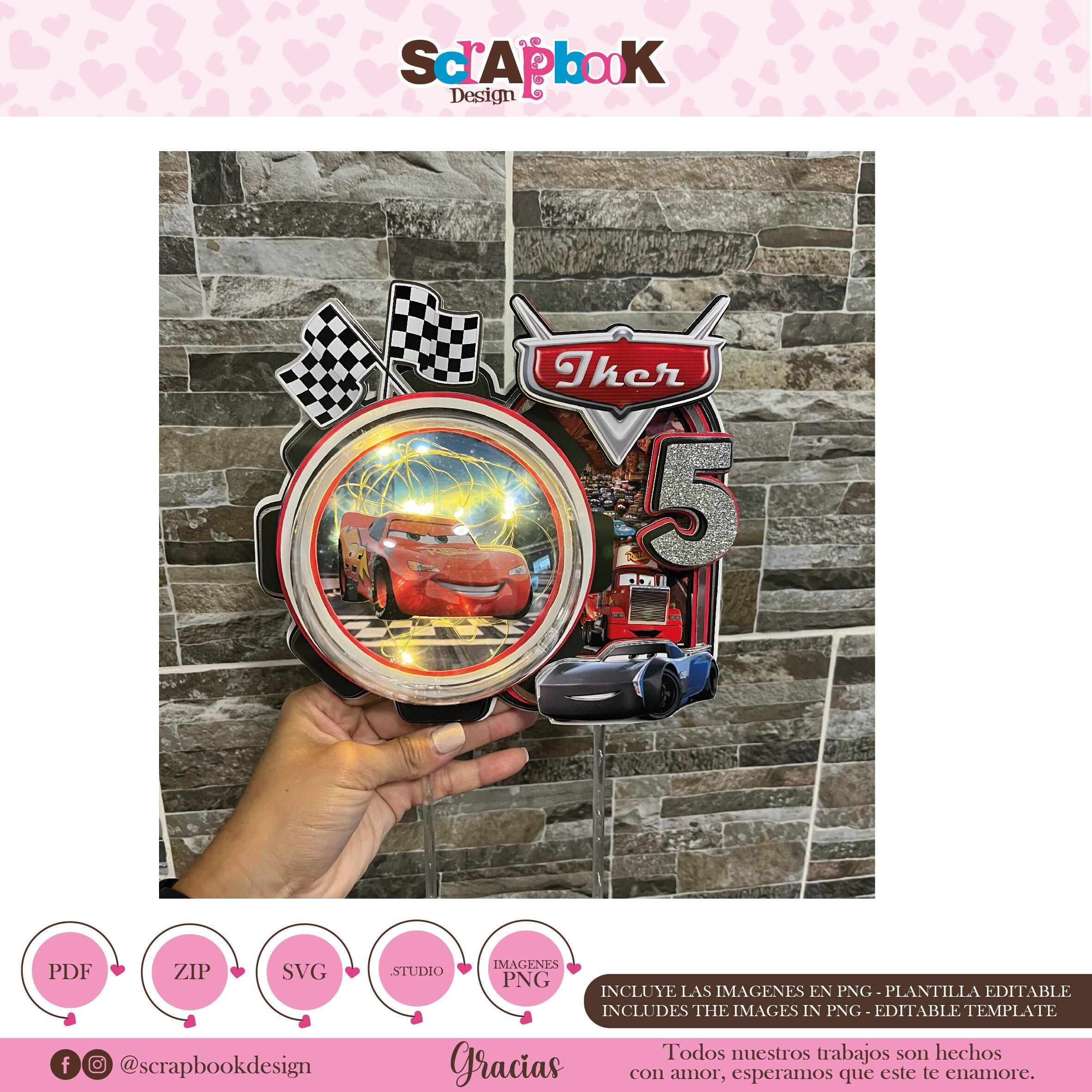 Caketoppers Cars SVG archivo descargable digital - Etsy España