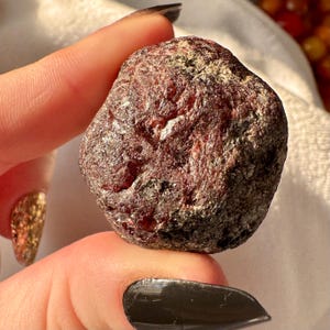 GENUINE BRAZIL GARNET Raw Garnet Rough Garnet Crystal Red Garnet Stone ...