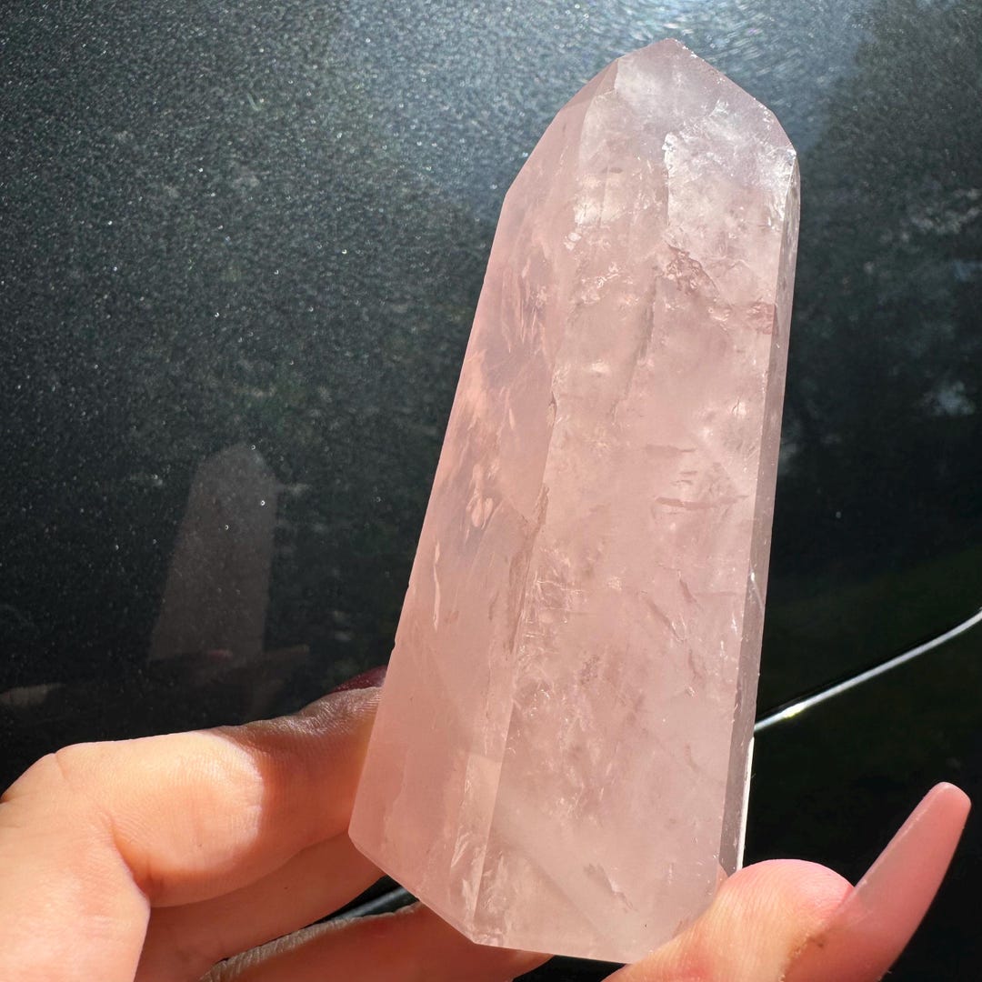 HIGH QUALITY Rose Quartz Tower Rose Quartz Brazilian Quartz Crystal ...