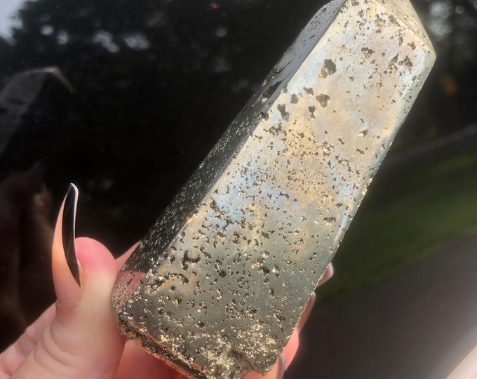 HIGH GRADE PYRITE Large Pyrite Tower Pyrite Druzy Natural Pyrite High ...