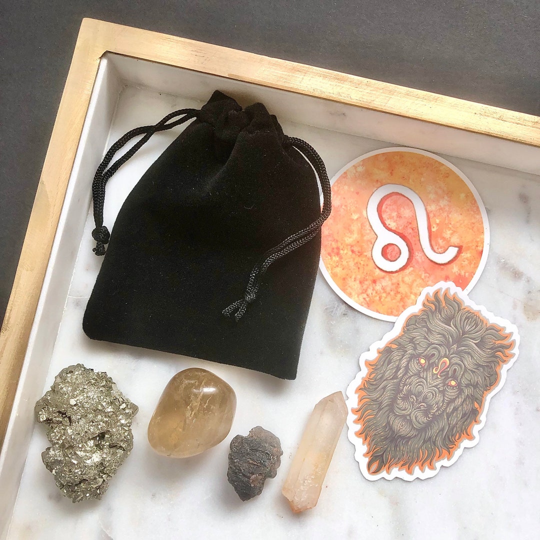LEO CRYSTALS Set Crystals for Leo Zodiac Gift Crystal for Leo Astrology ...
