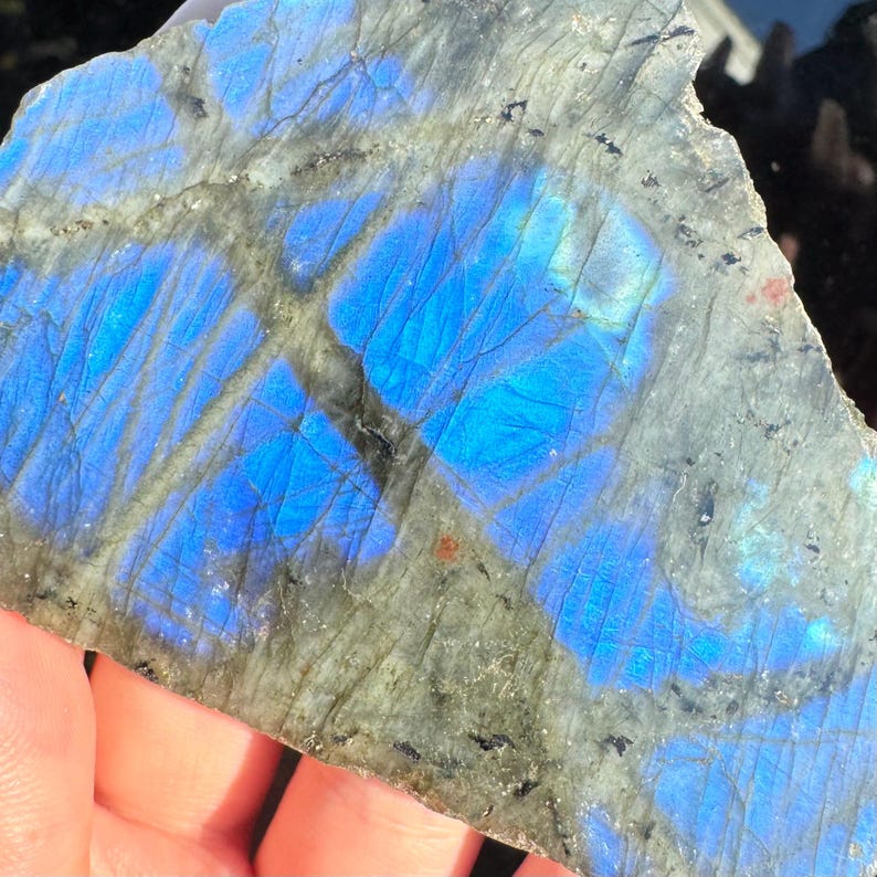BLUE LABRADORITE Electric Blue Flash Labradorite Specimen Labradorite ...