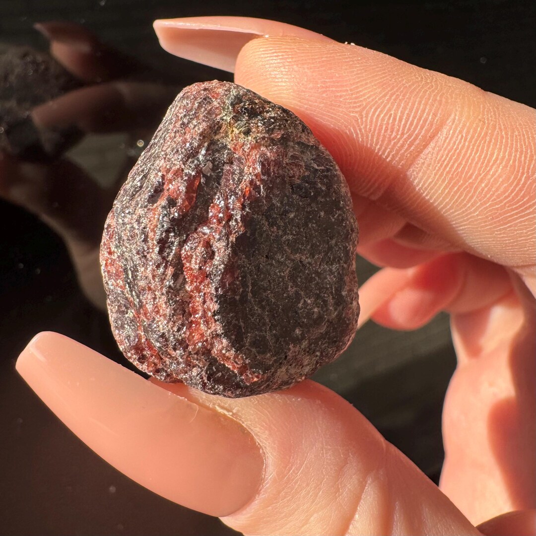 GENUINE BRAZIL GARNET Raw Garnet Rough Garnet Crystal Red Garnet Stone ...