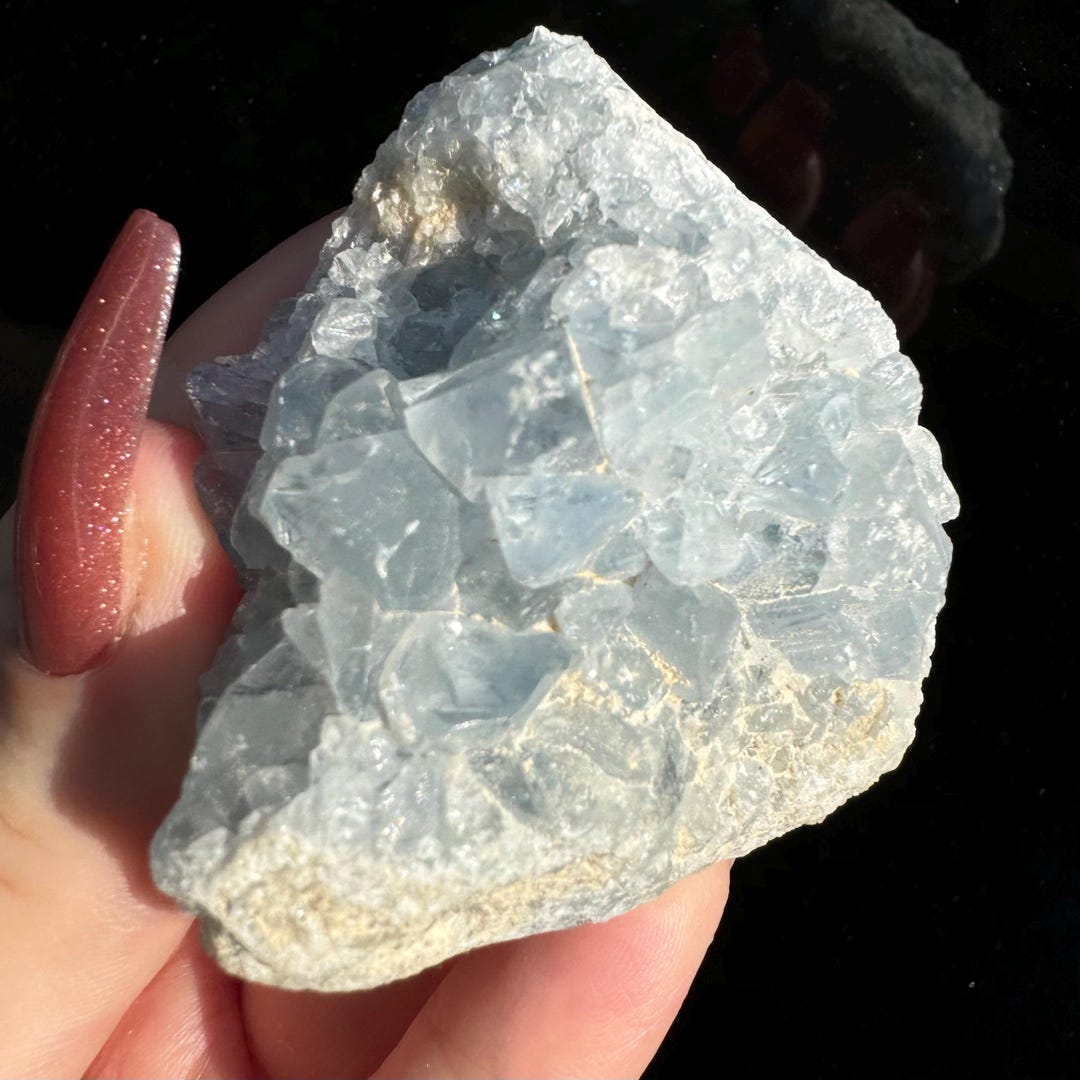 CELESTITE Geode Celestite Raw Celestine Natural Celestite Crystal ...