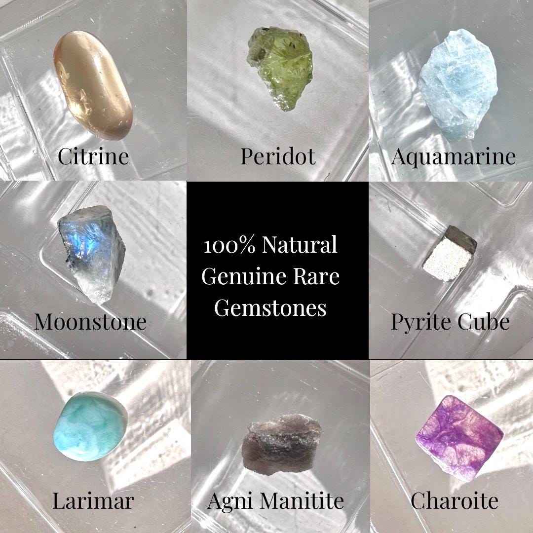 RARE CRYSTAL SET Rare Gemstone Gift Set Genuine Rare Mineral Specimen ...