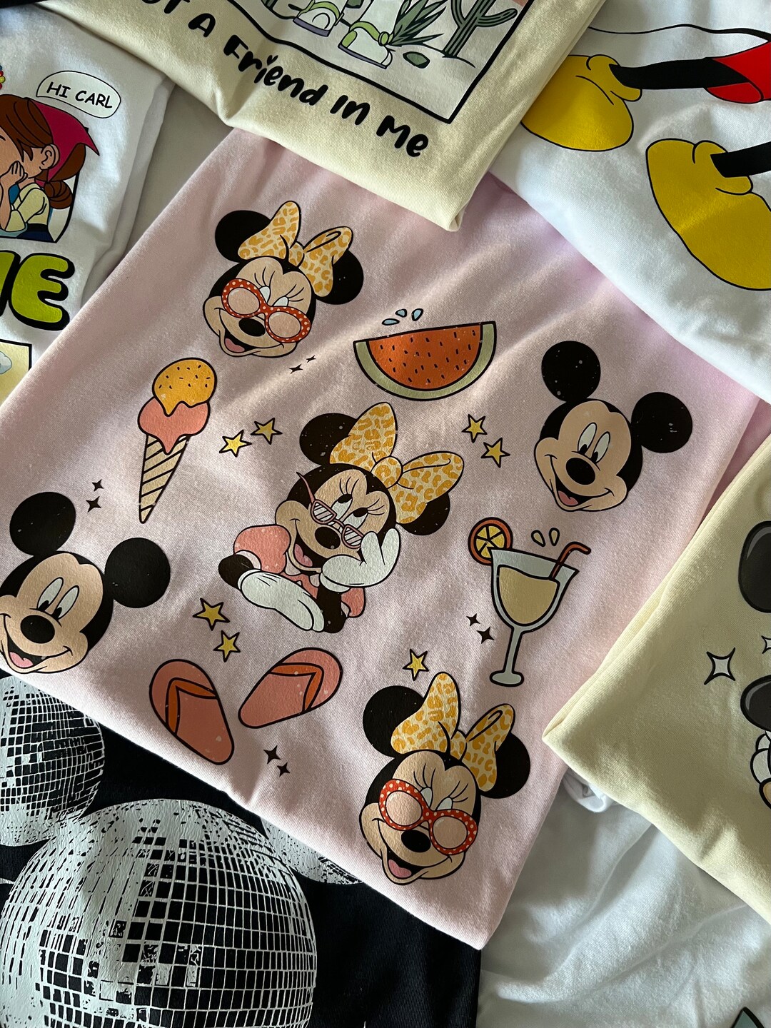 T-shirt Mickey and Minnie, Summer, Disney Print - Etsy