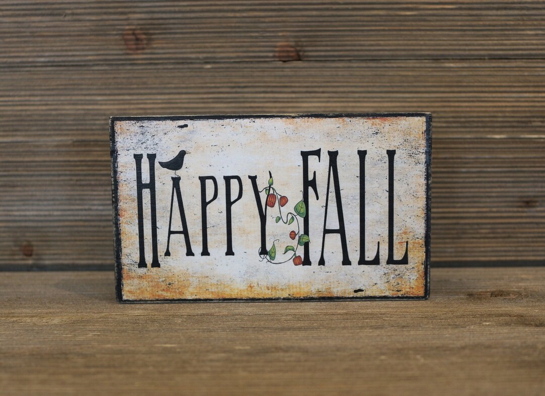 Happy Fall Wood Sign,fall Decor,primitive Fall Decor,farmhouse Decor ...