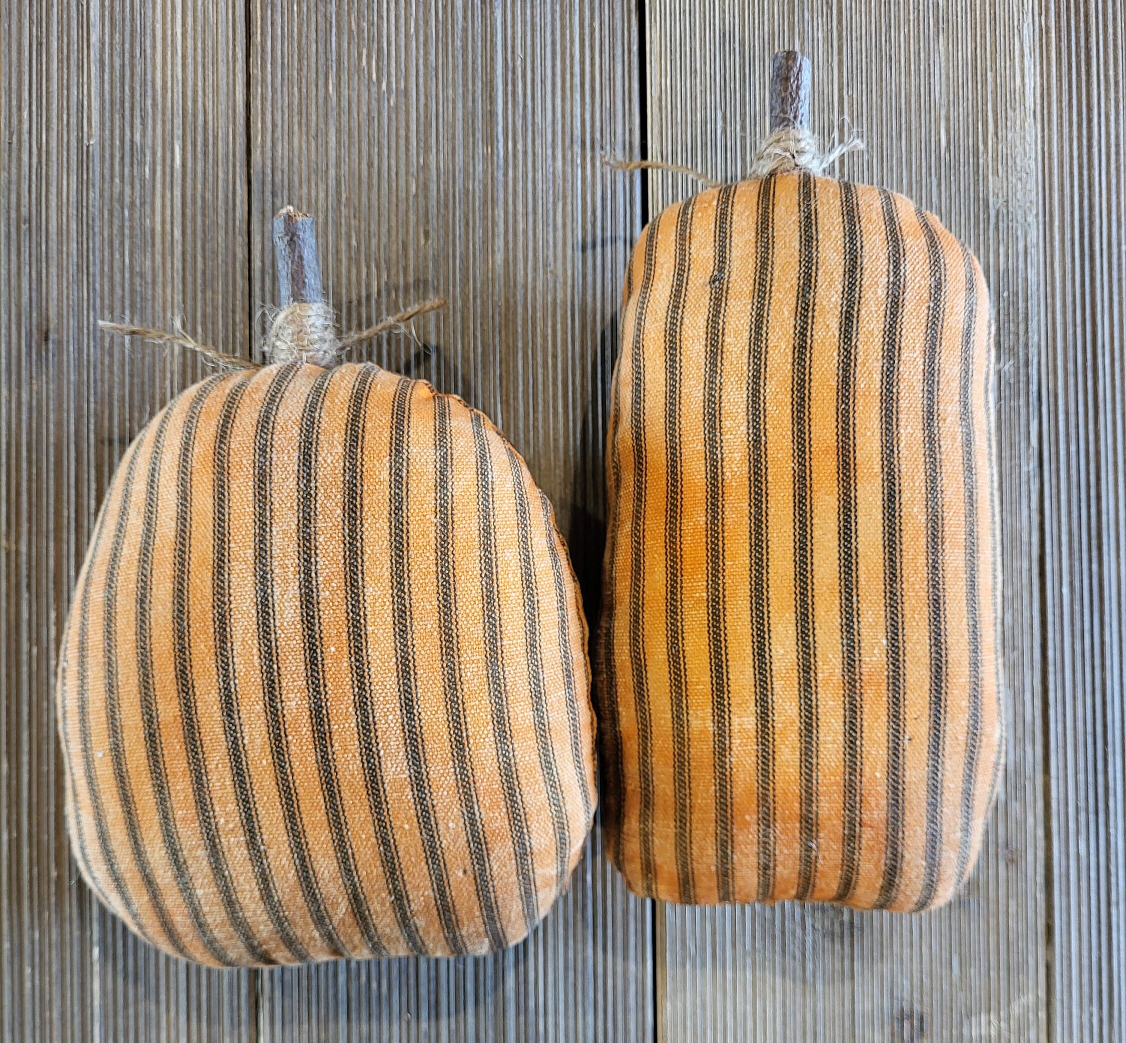 Primitive Pumpkins,pair of Pumpkins,halloween Decor,primitive Decor ...