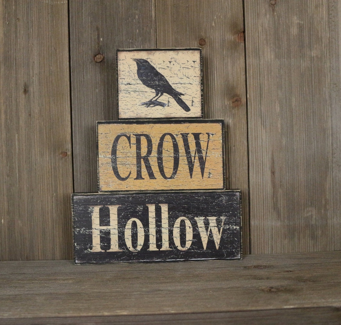 Crow Hollow Signprimitive Crow Signprimitive Decorfarmhouse - Etsy