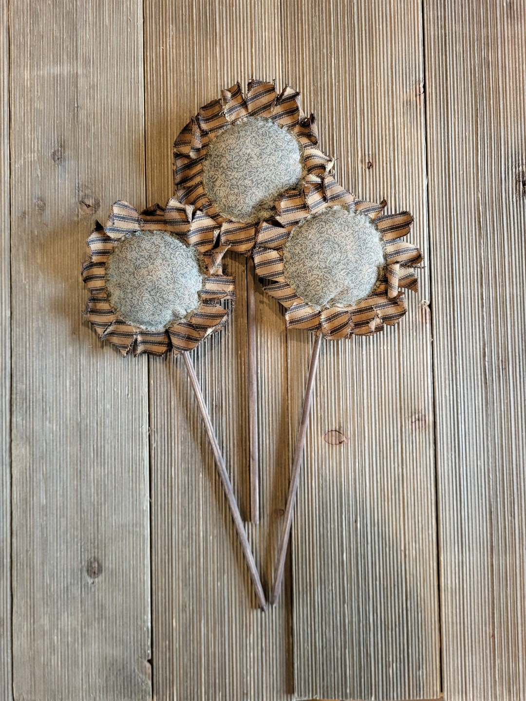 Primitive Sunflowers, Bundle of 3 Sunflowers,grungy Coffee Stained ...