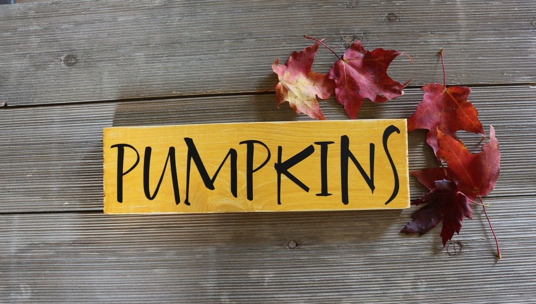 Pumpkin Wooden Sign,fall Decor,pumpkin Sign,pumpkins,orange Sign,pine ...