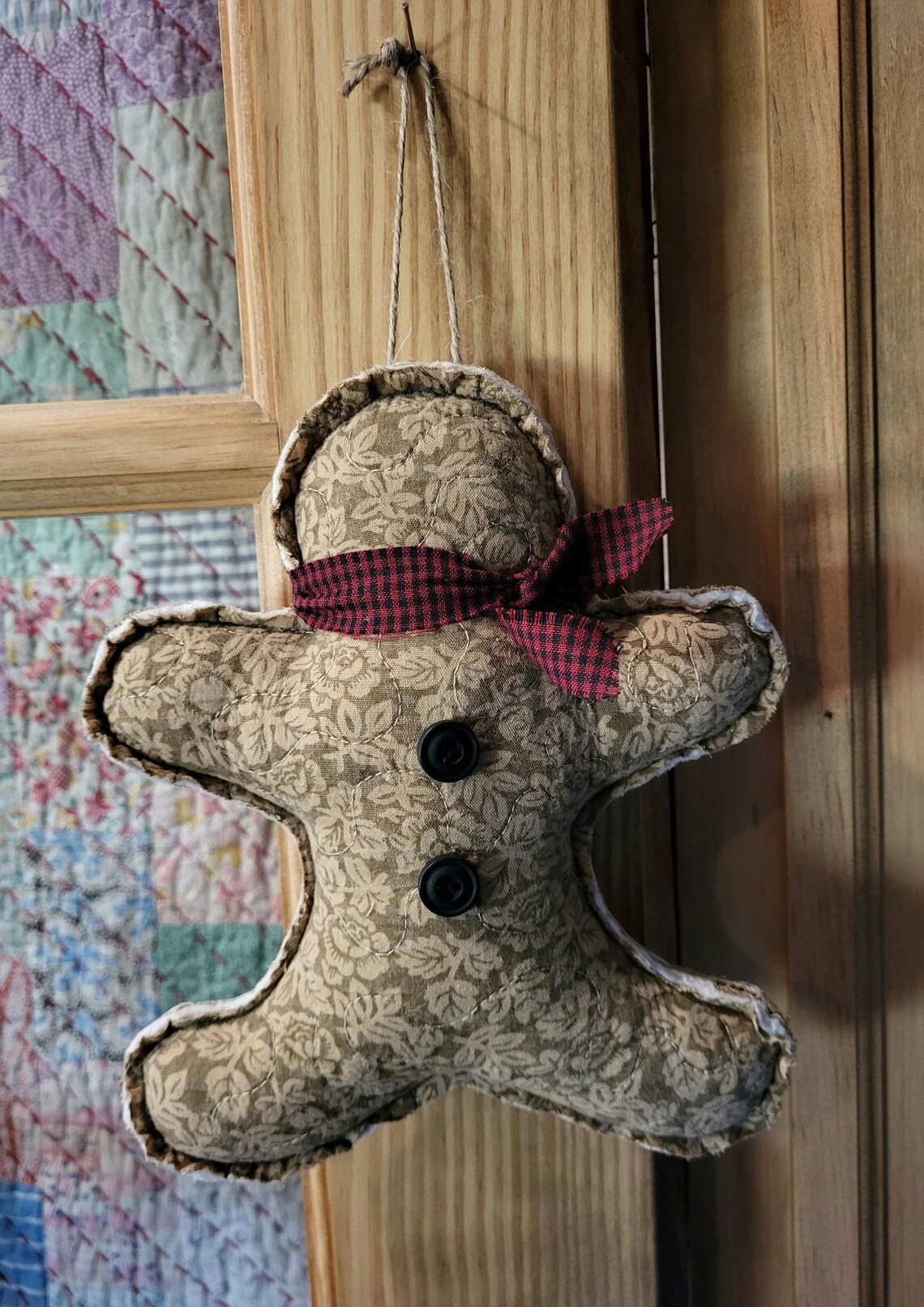 Gingerbread Man,quilted Gingerbread Man,peg Rail Gingerbread Man ...