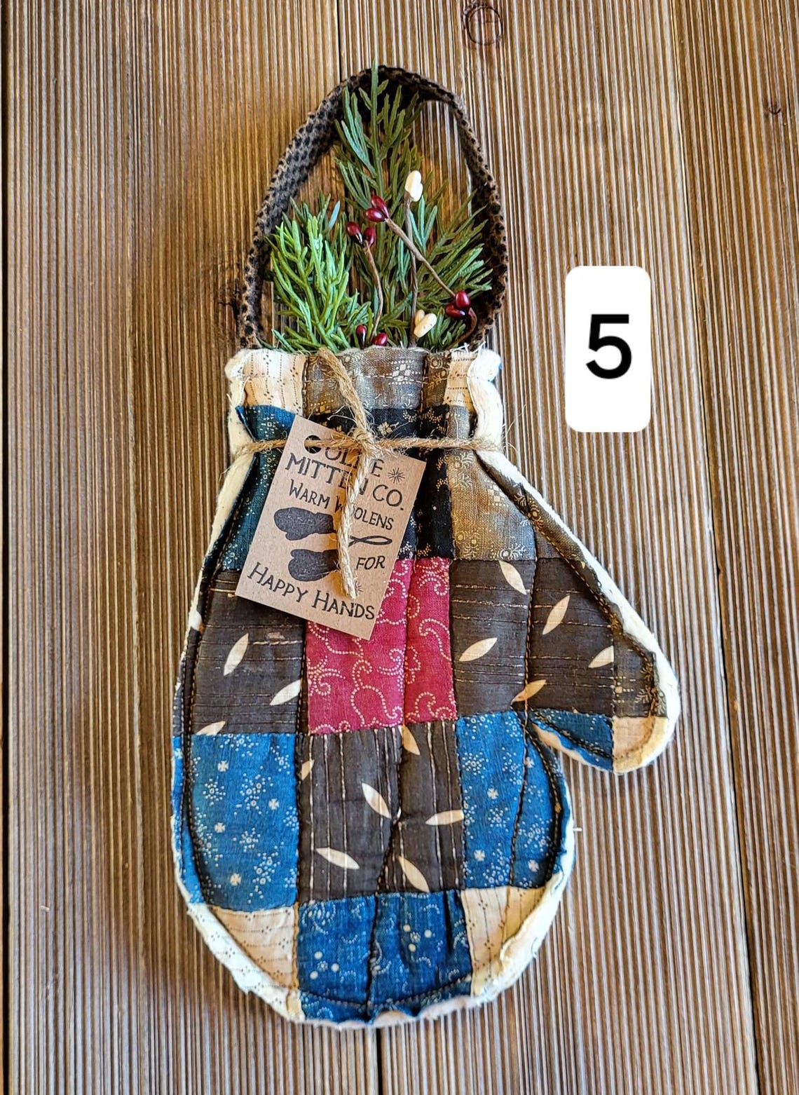 Quilted Mitten,hanging Quilt Mitten,christmas Decor,vintage Quilts ...