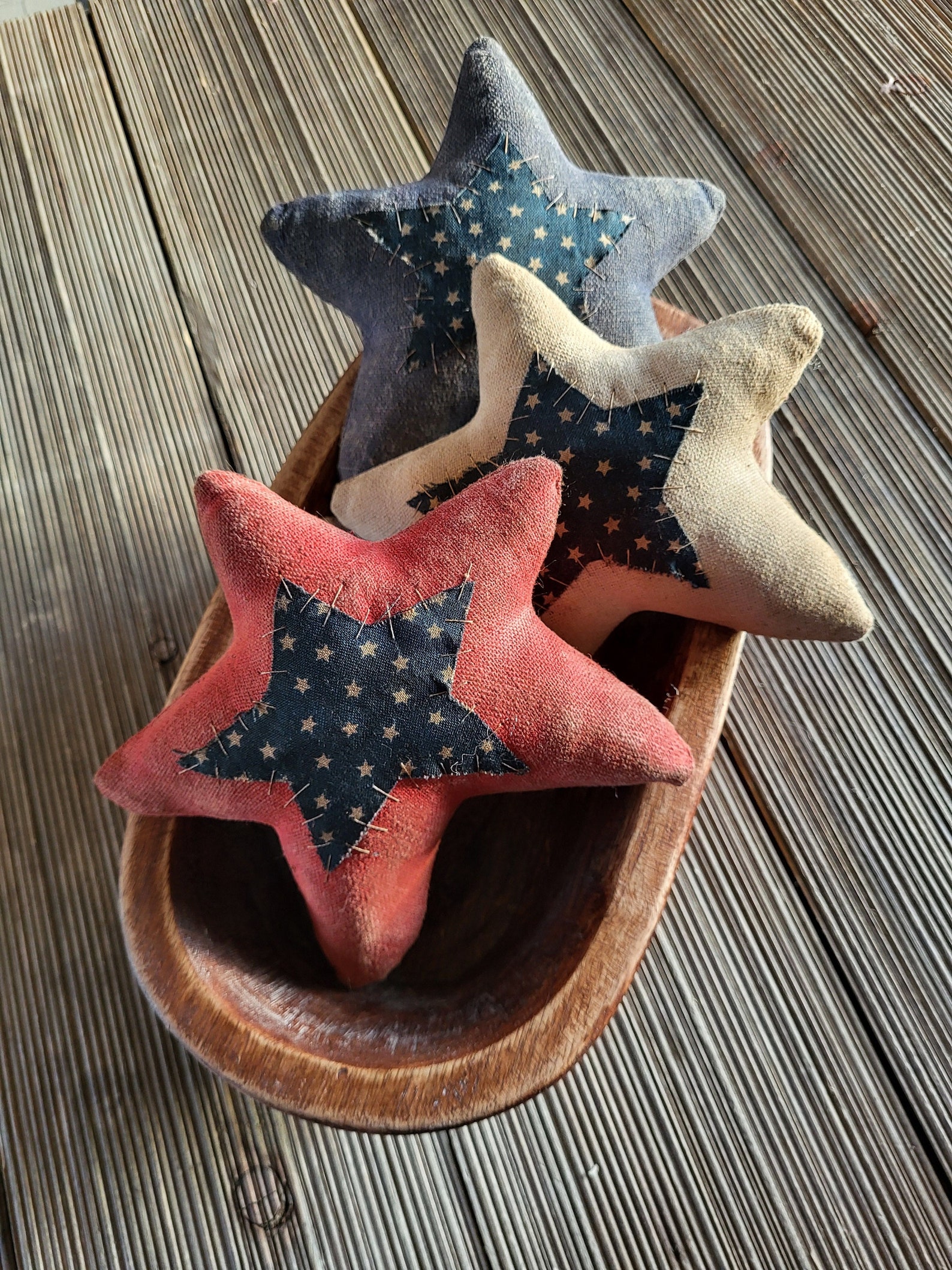 Primitive Patriotic Star,bundle of 3 Stars,americana Decor,star Bowl ...